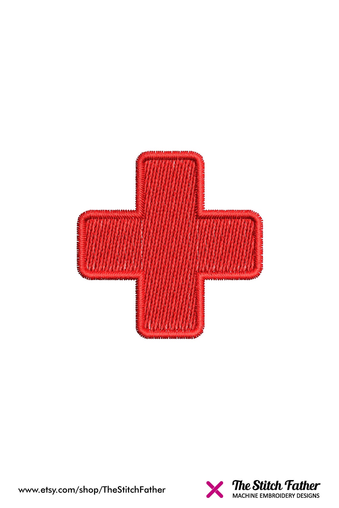 Mini Red Cross Icon Machine Embroidery Design Red Cross - Etsy