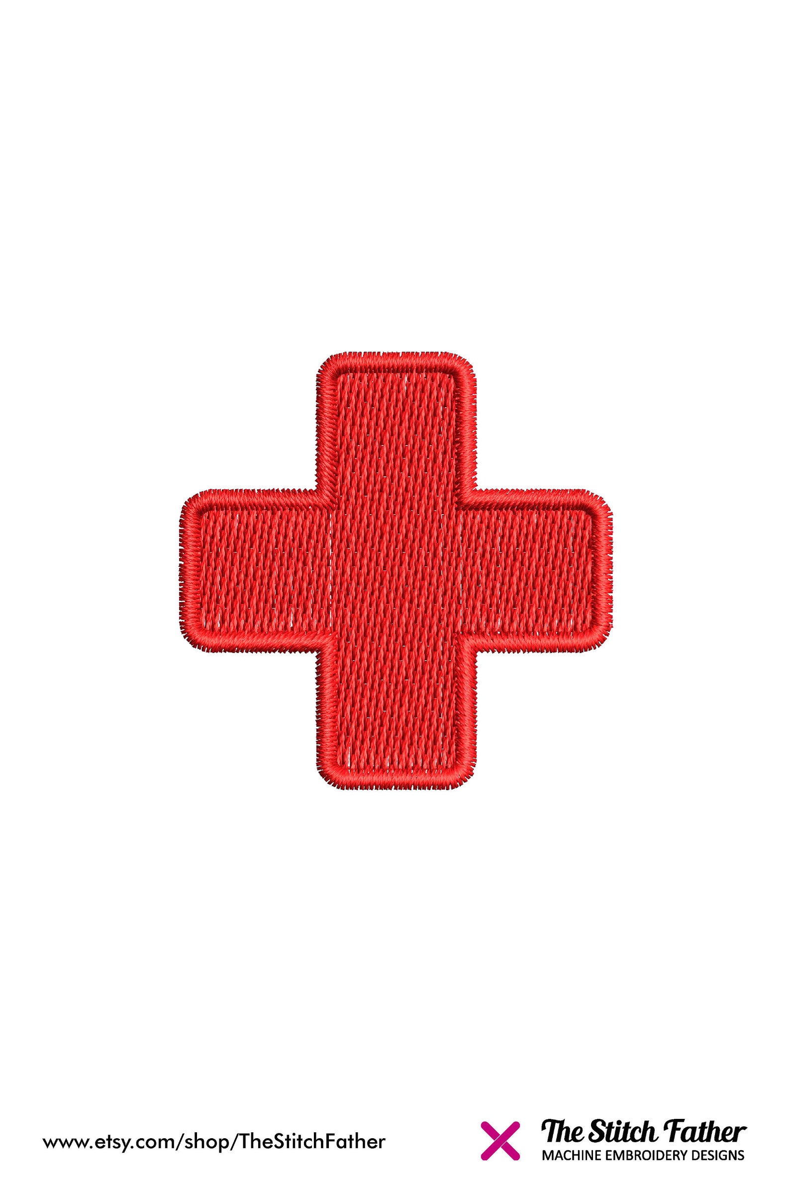 Mini Red Cross Icon Machine Embroidery Design Red Cross - Etsy