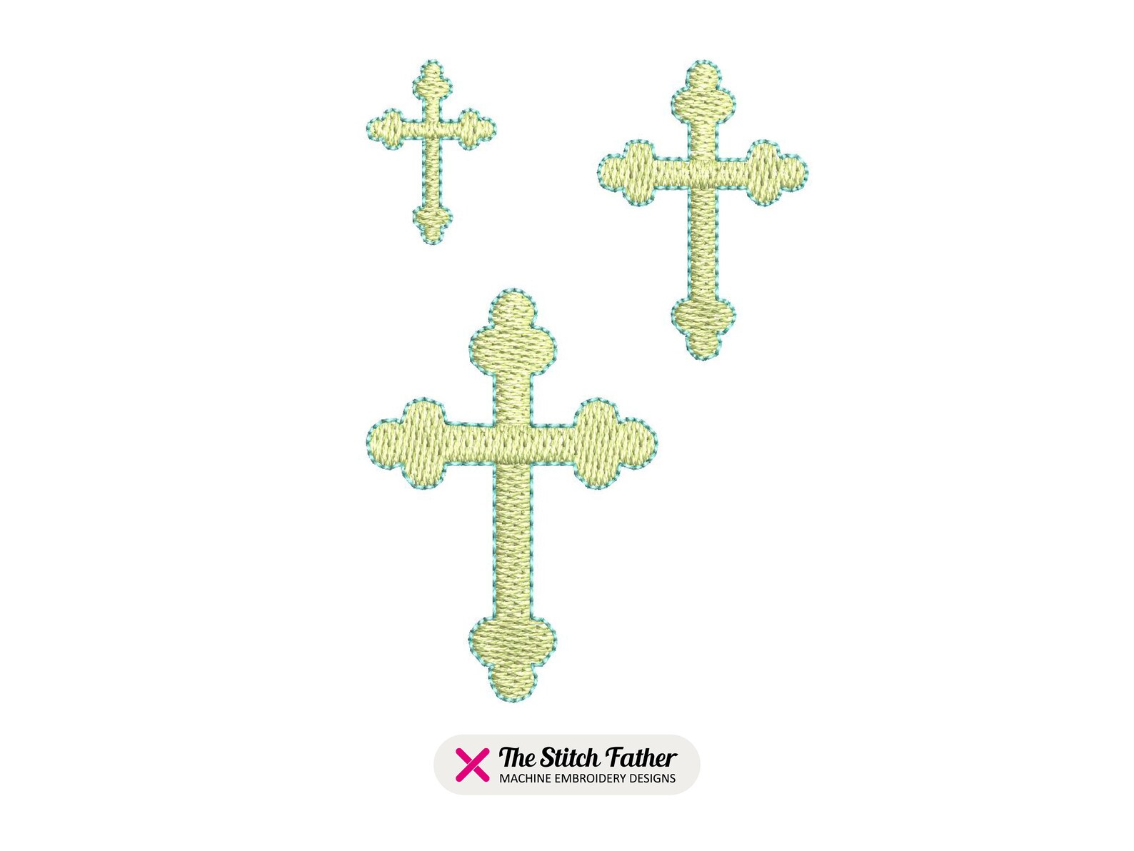 Mini Christian Cross Set Machine Embroidery Designs - 3 Sizes - INSTANT ...