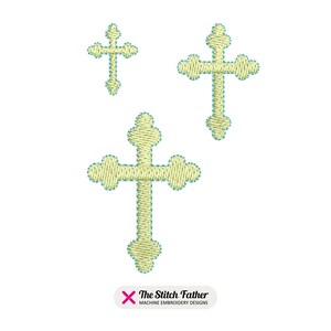 Mini Christian Cross Set Machine Embroidery Designs - 3 Sizes - INSTANT ...