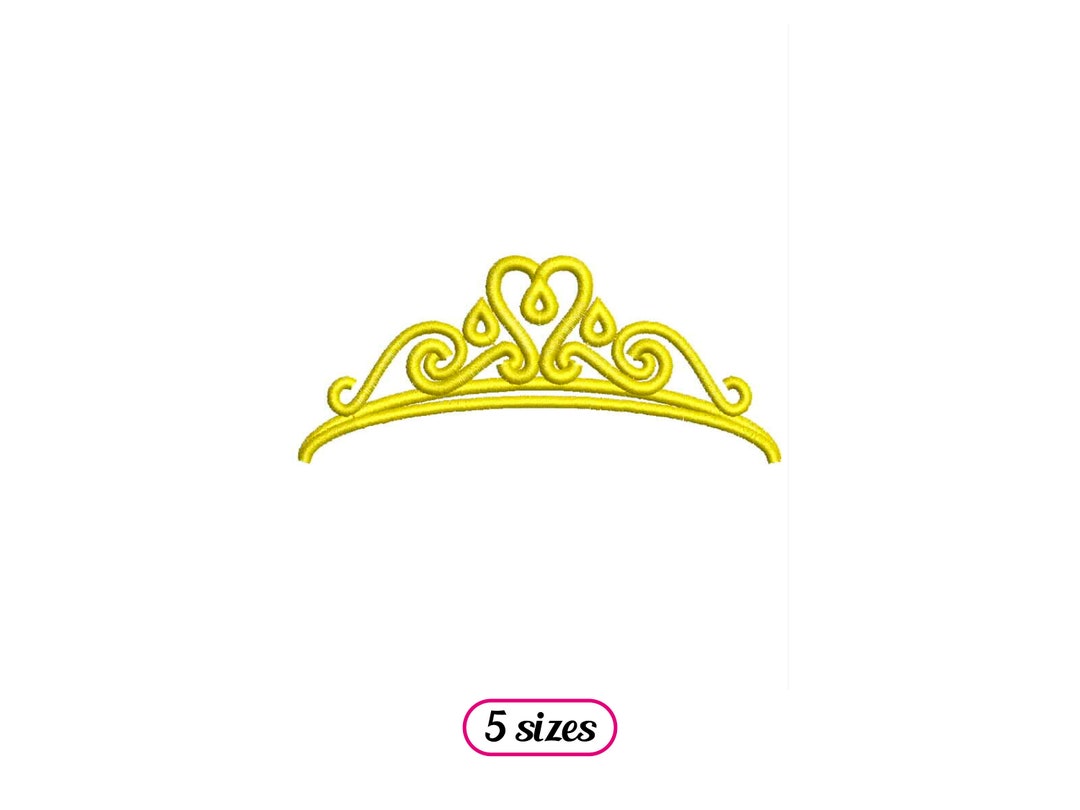 Princess Tiara Machine Embroidery Design - 5 Sizes - INSTANT DOWNLOAD ...