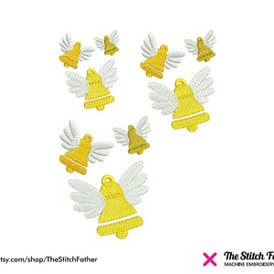 Mini Flying Bells Machine Embroidery Bells With Wings Cute - Etsy