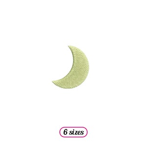 Mini Moon Machine Embroidery Design – Tiny Crescent Moon – Small Moon ...