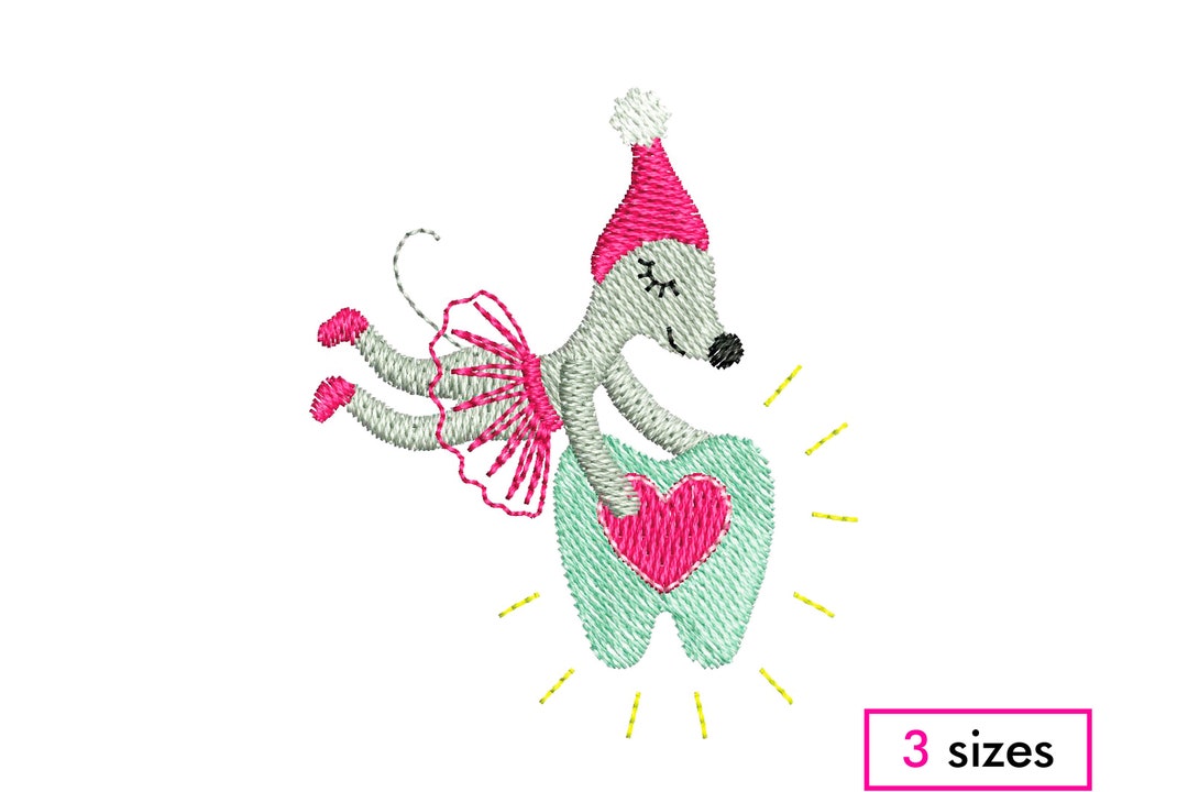 Mini Tooth Fairy Machine Embroidery Design Cute Tooth Fairy - Etsy