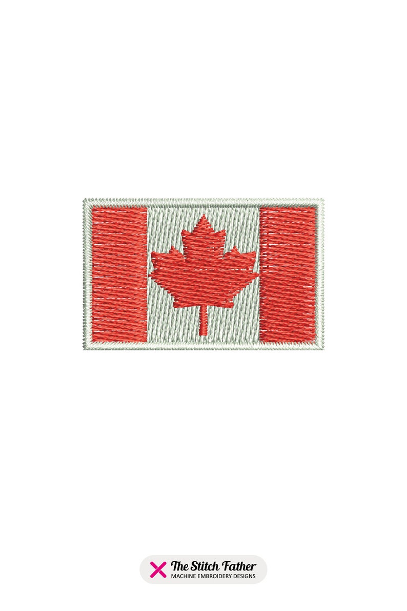 Mini Canada Flag Maple Leaf Machine Embroidery Design - 6 Sizes ...