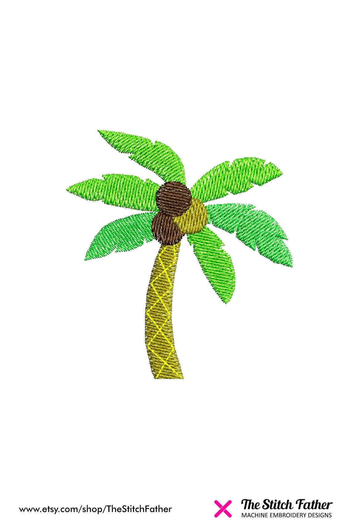 Mini Palm Tree Machine Embroidery Design Summer Tropical - Etsy