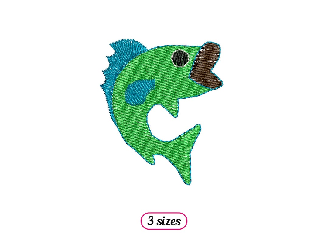 Mini Fish Machine Embroidery Design – Fishing Fish – Catch Big Fishes ...
