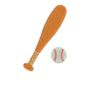 Mini Baseball Bat With Ball Machine Embroidery Design – Baseball Batter ...