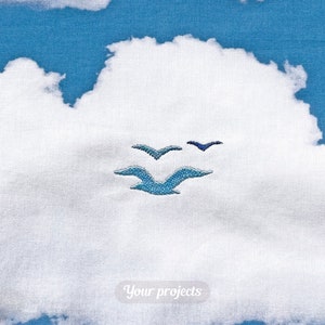 Mini Seagulls Machine Embroidery Design – Small Sea Gull – Animal Birds ...