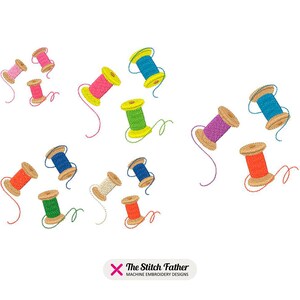 Thread Spools Machine Embroidery Design - 5 Sizes - INSTANT DOWNLOAD - Etsy
