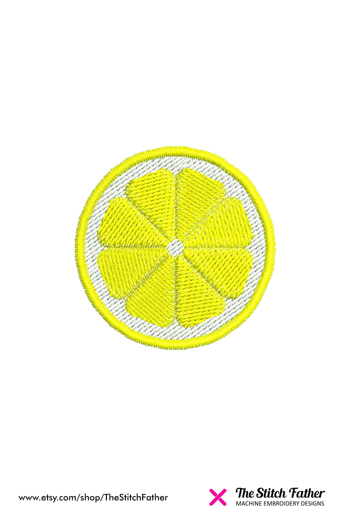 Mini Lemon Slice Machine Embroidery Design Sliced Lemon - Etsy