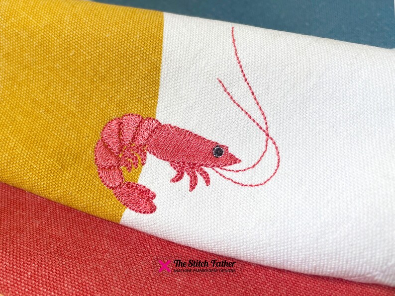 Shrimp Machine Embroidery Design - 4 Sizes - INSTANT DOWNLOAD - Etsy