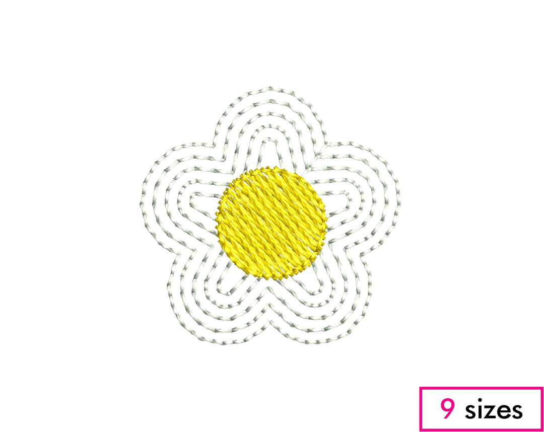 Mini Daisy Machine Embroidery Design Tiny Delicate Flower - Etsy