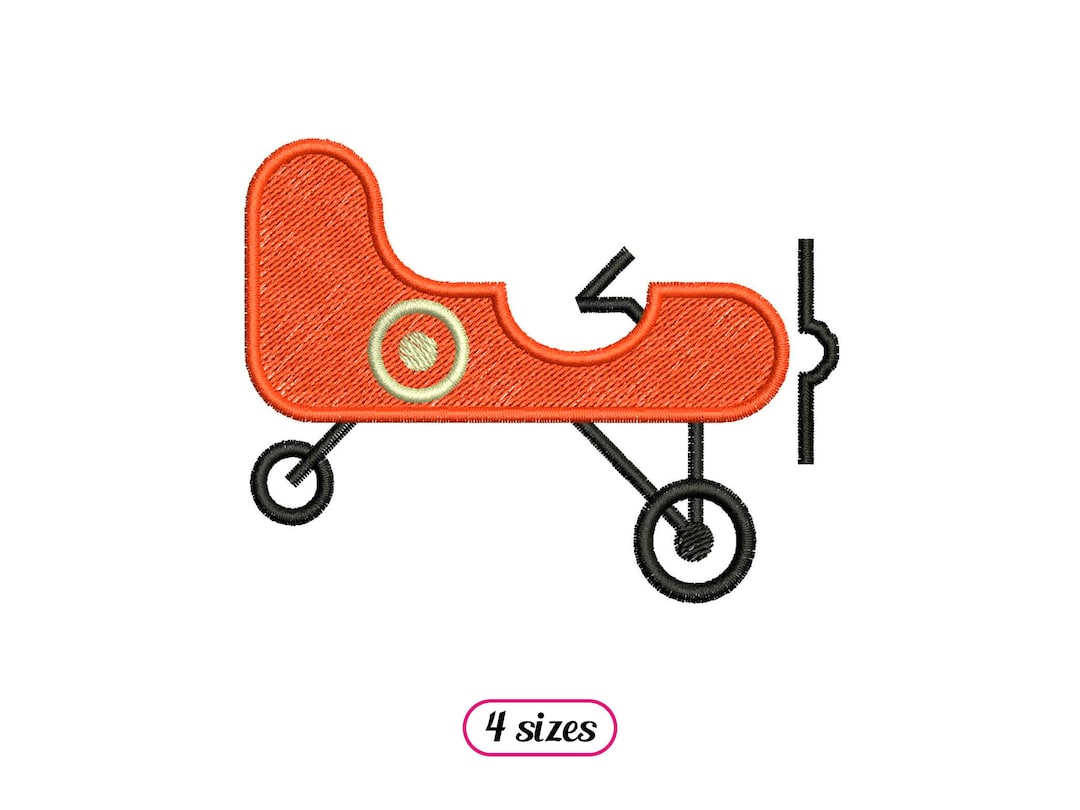 Vintage Toy Plane Machine Embroidery Design - 4 Sizes - INSTANT ...