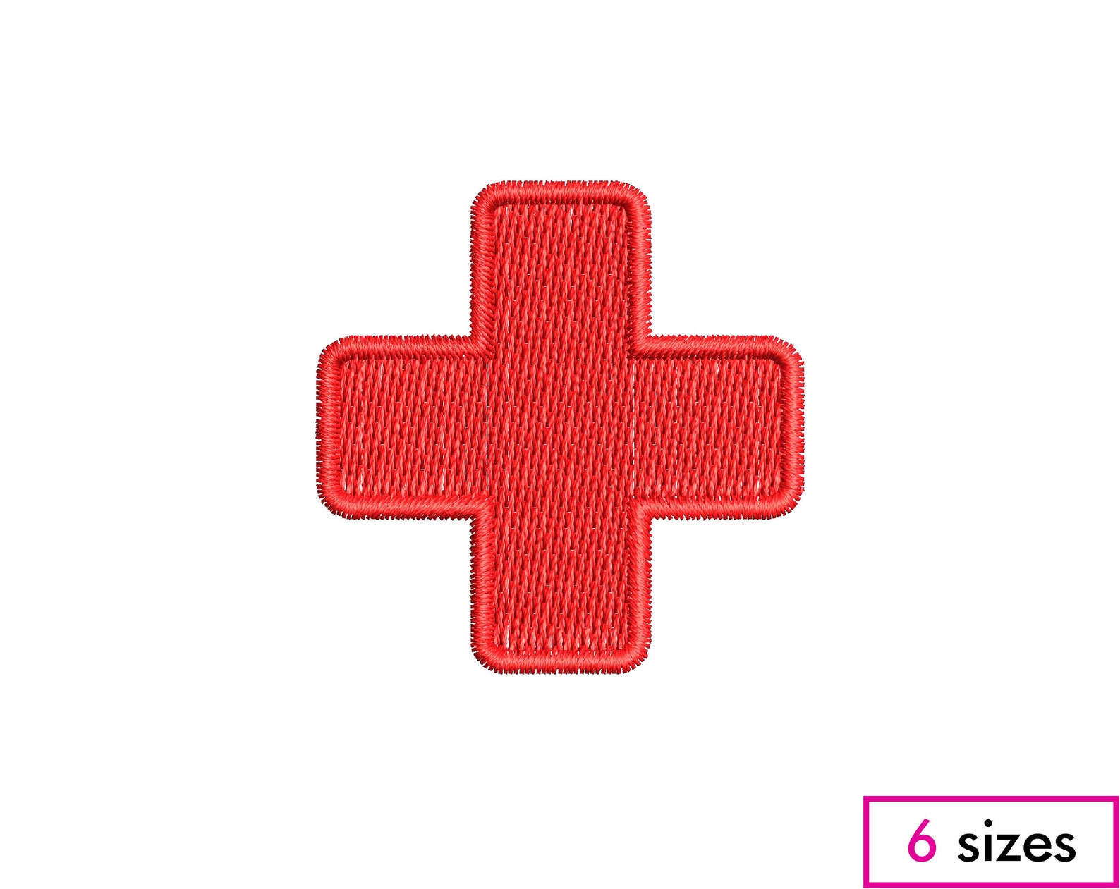 Mini Red Cross Icon Machine Embroidery Design Red Cross - Etsy
