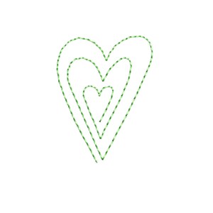 Mini Linear Heart Machine Embroidery Design Cute Boho Heart Linear ...