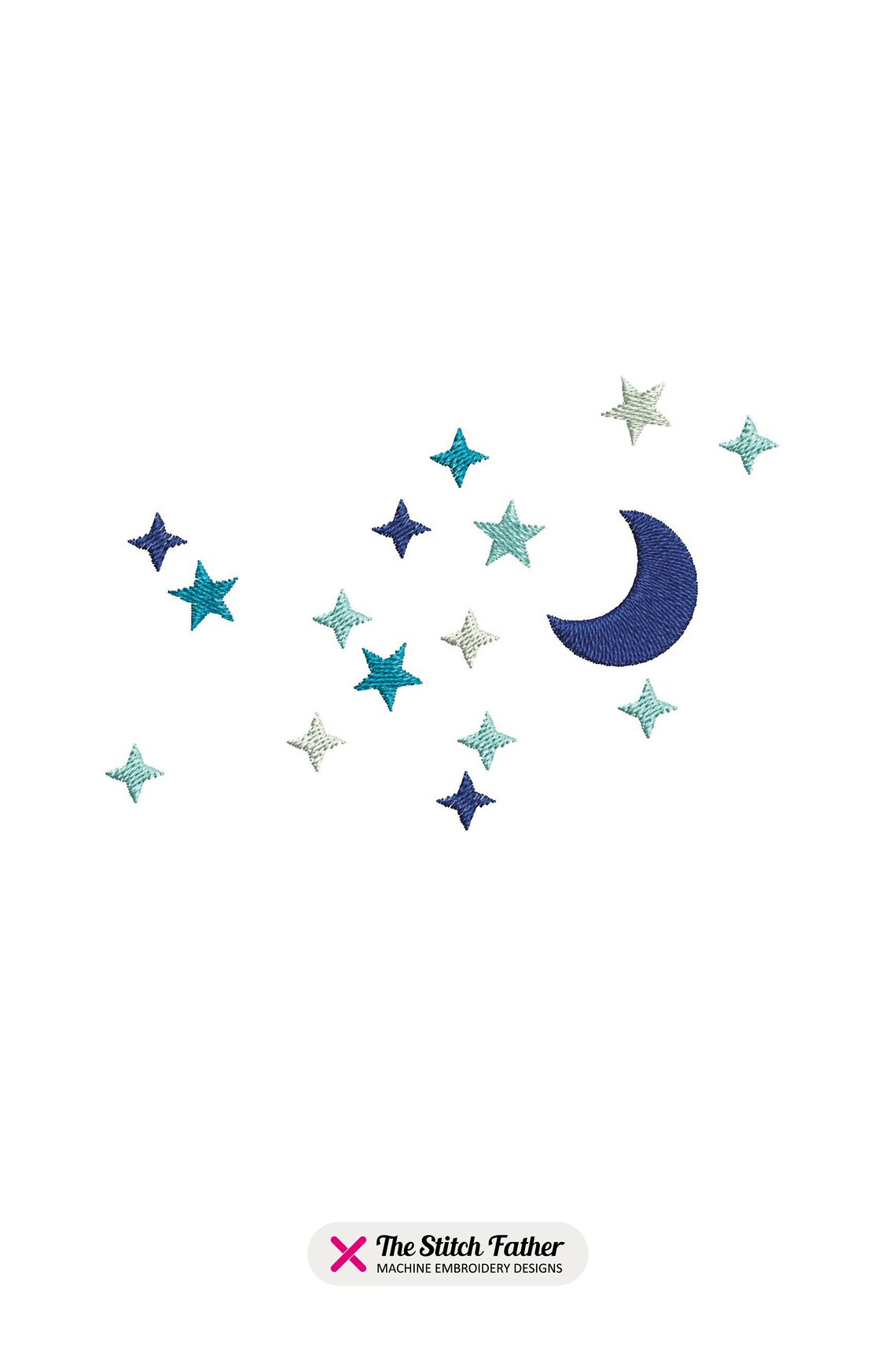 Starry Night Machine Embroidery Design - 4 Sizes - INSTANT DOWNLOAD - Etsy
