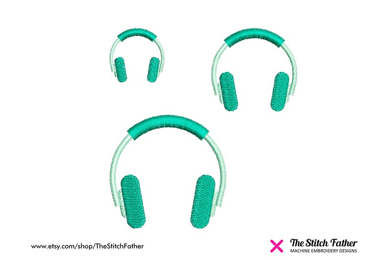 Mini Headphones Machine Embroidery design Headphones | Etsy