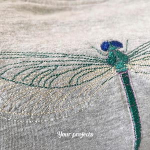 Realistic Dragonfly Top View Machine Embroidery Design - 3 Sizes ...