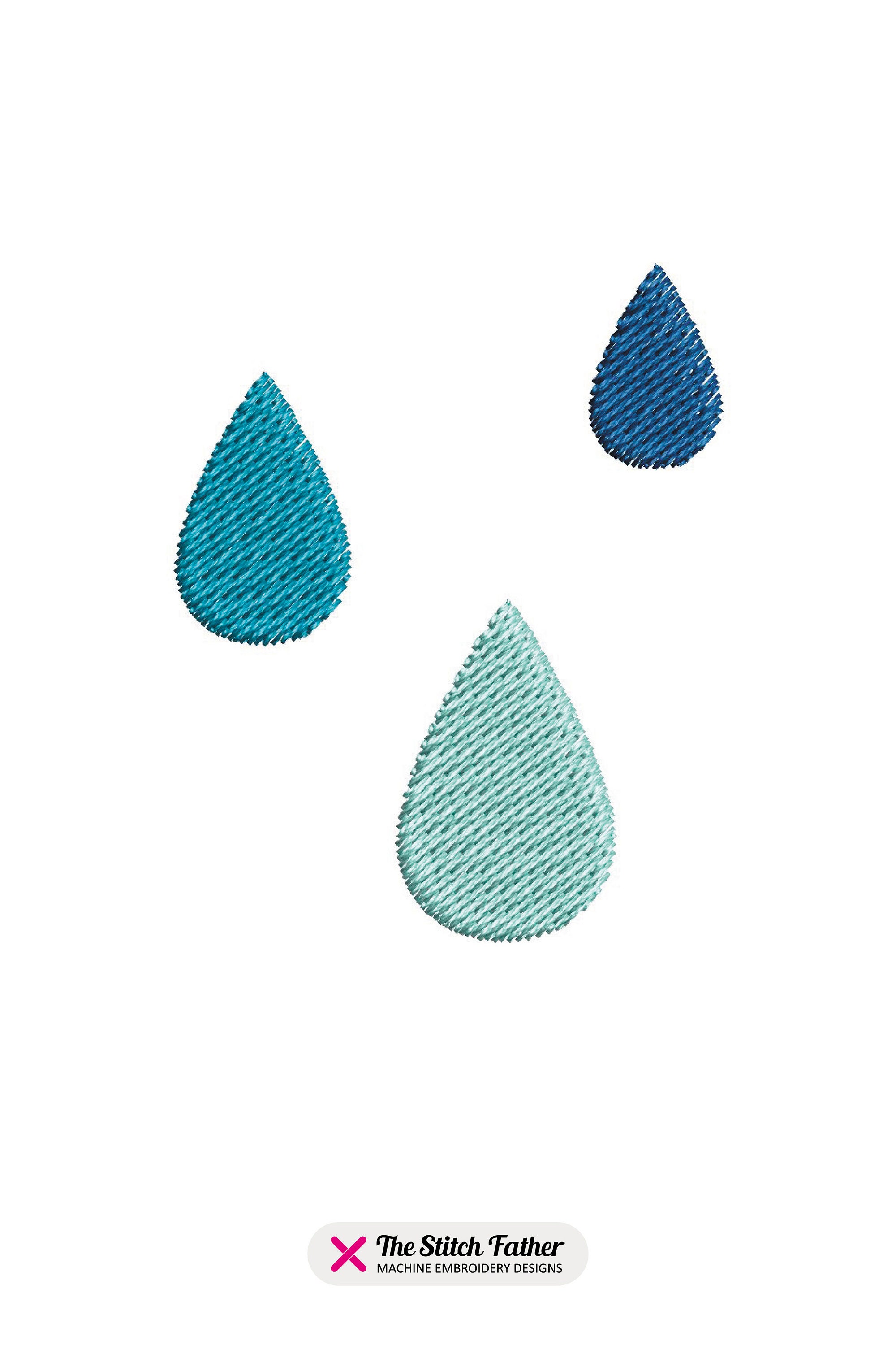 Many Small Drops Fill Stitch Machine Embroidery Design - 3 Sizes ...