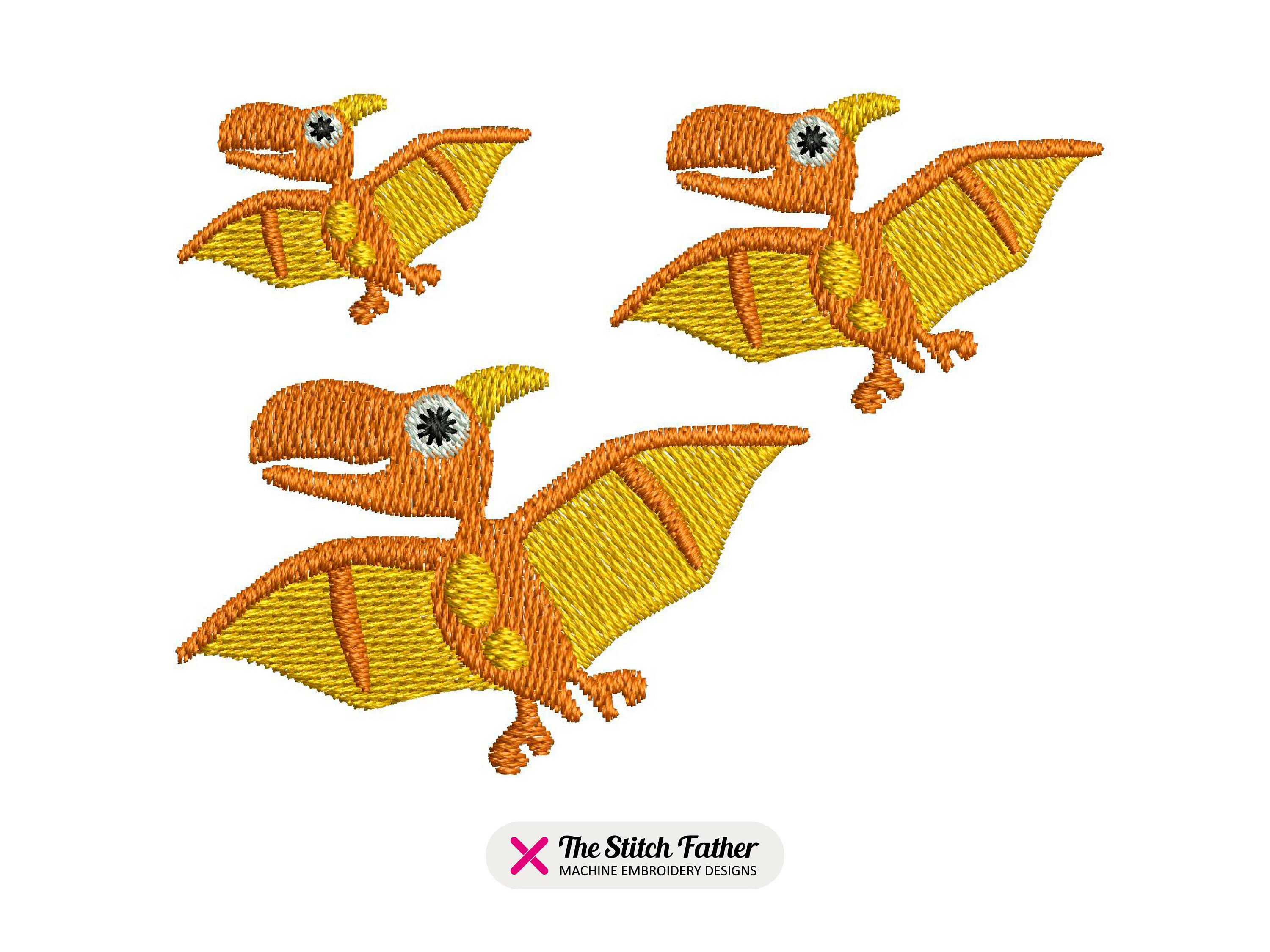 Mini Dinosaur Set Machine Embroidery Designs – Triceratops, Stegosaurus ...