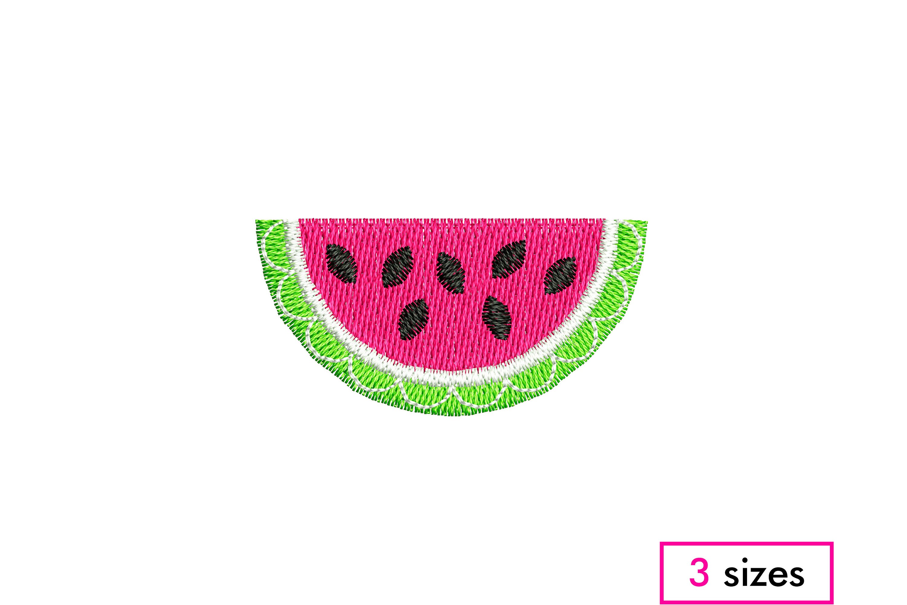 Mini Watermelon Machine Embroidery Design Slice of - Etsy