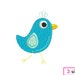 Mini Bird Machine Embroidery Design Cute Walking Bird - Etsy