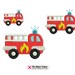 Mini Emergency Vehicles Set Machine Embroidery Designs – Fire Truck ...