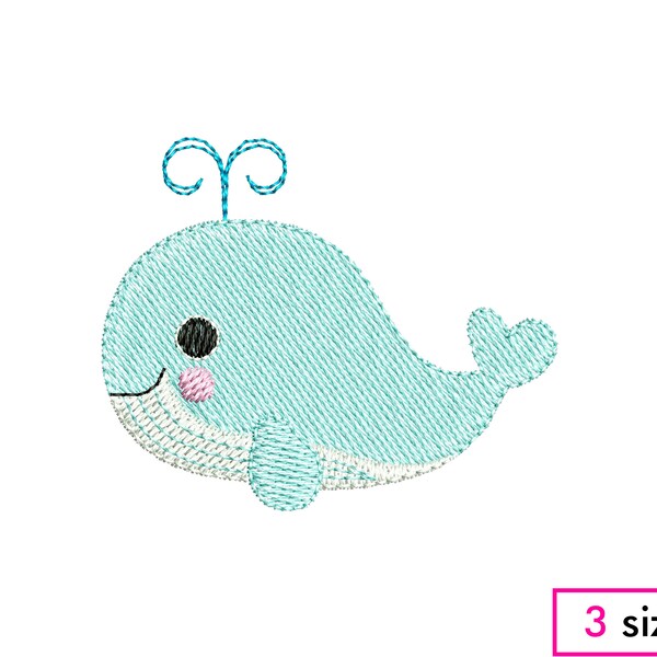 Whale Embroidery - Etsy