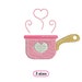 Mini Pan Machine Embroidery Design – Cute Saucepan Heart - Cook Bake ...