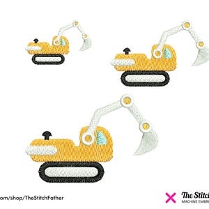 Mini Excavator Machine Embroidery Design Digger Construction ...