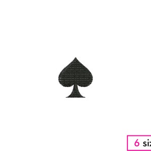 Mini Spades Symbol Machine Embroidery Design Small Spade Icon Spades ...