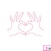 Mini Hands Heart Machine Embroidery Design Heart Shaped Hands Quick ...