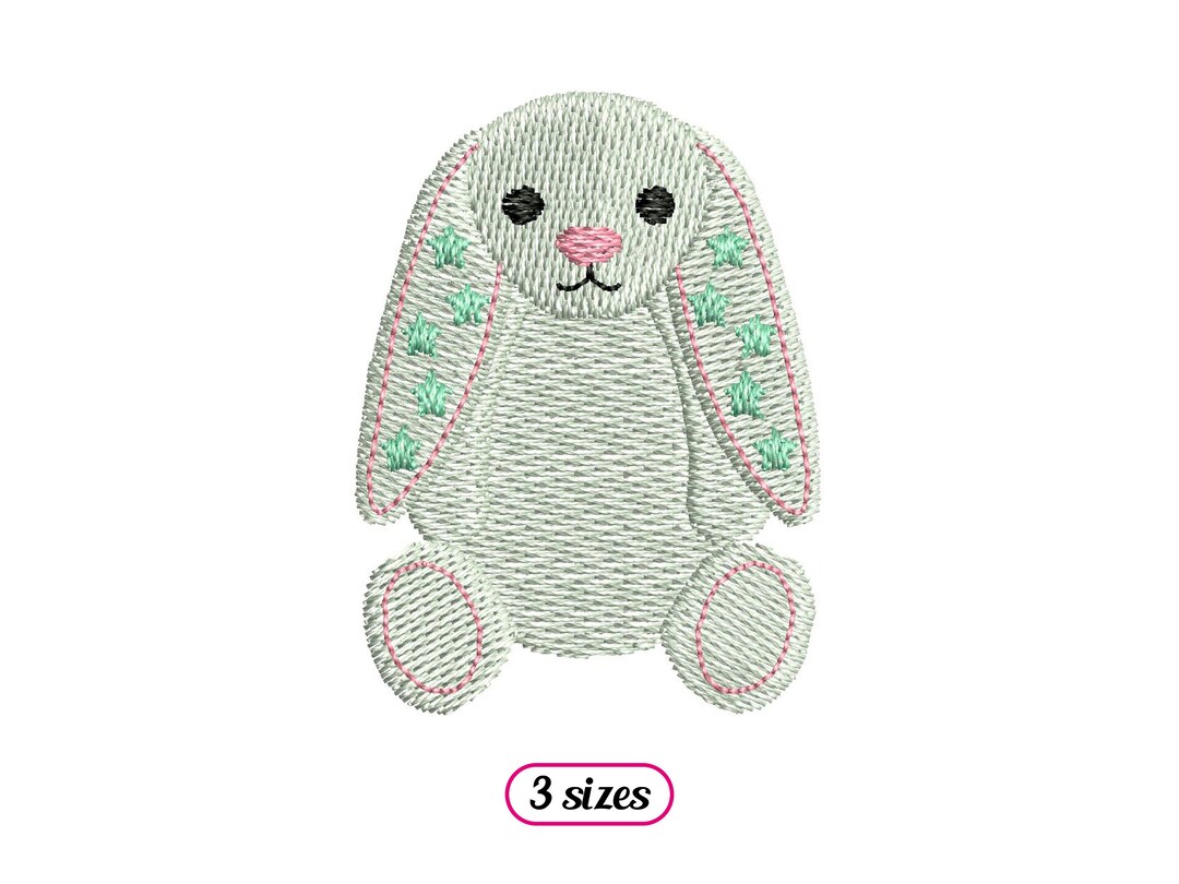 Mini Rabbit Machine Embroidery Design – Cute Toy Rabbit – Soft Toy ...