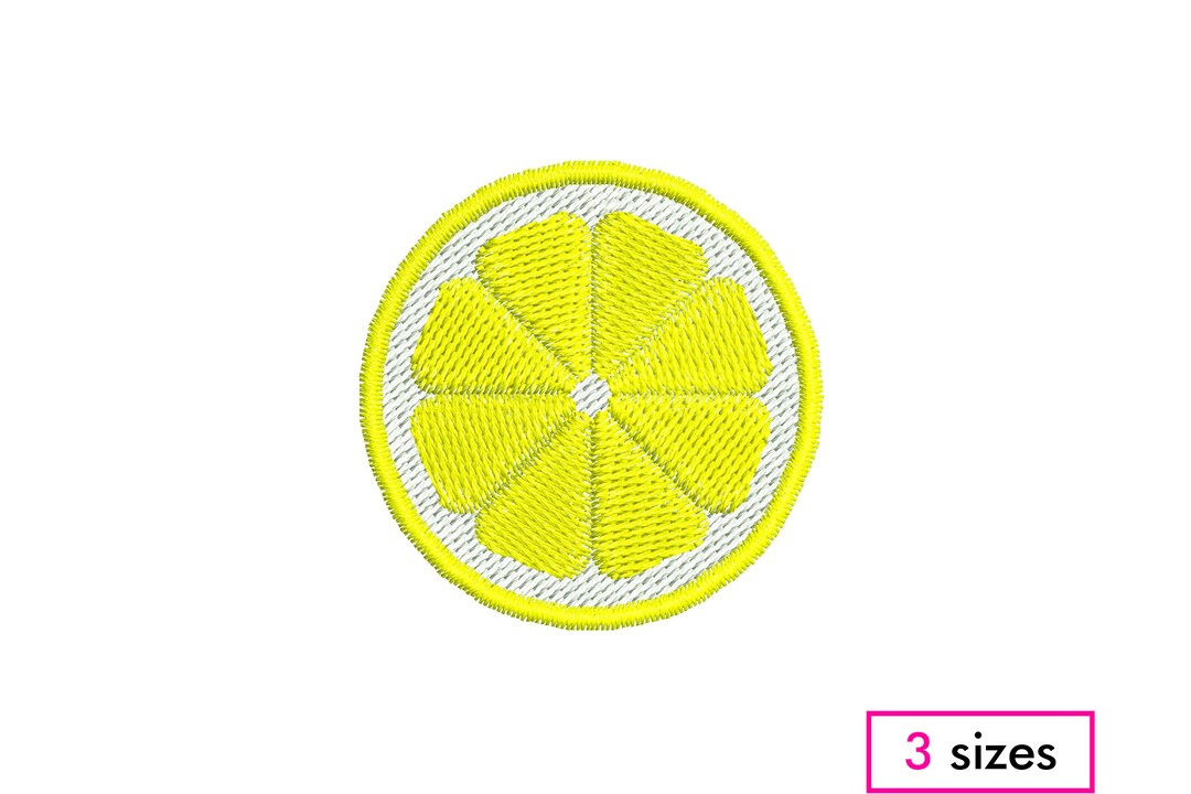 Mini Lemon Slice Machine Embroidery Design Sliced Lemon - Etsy