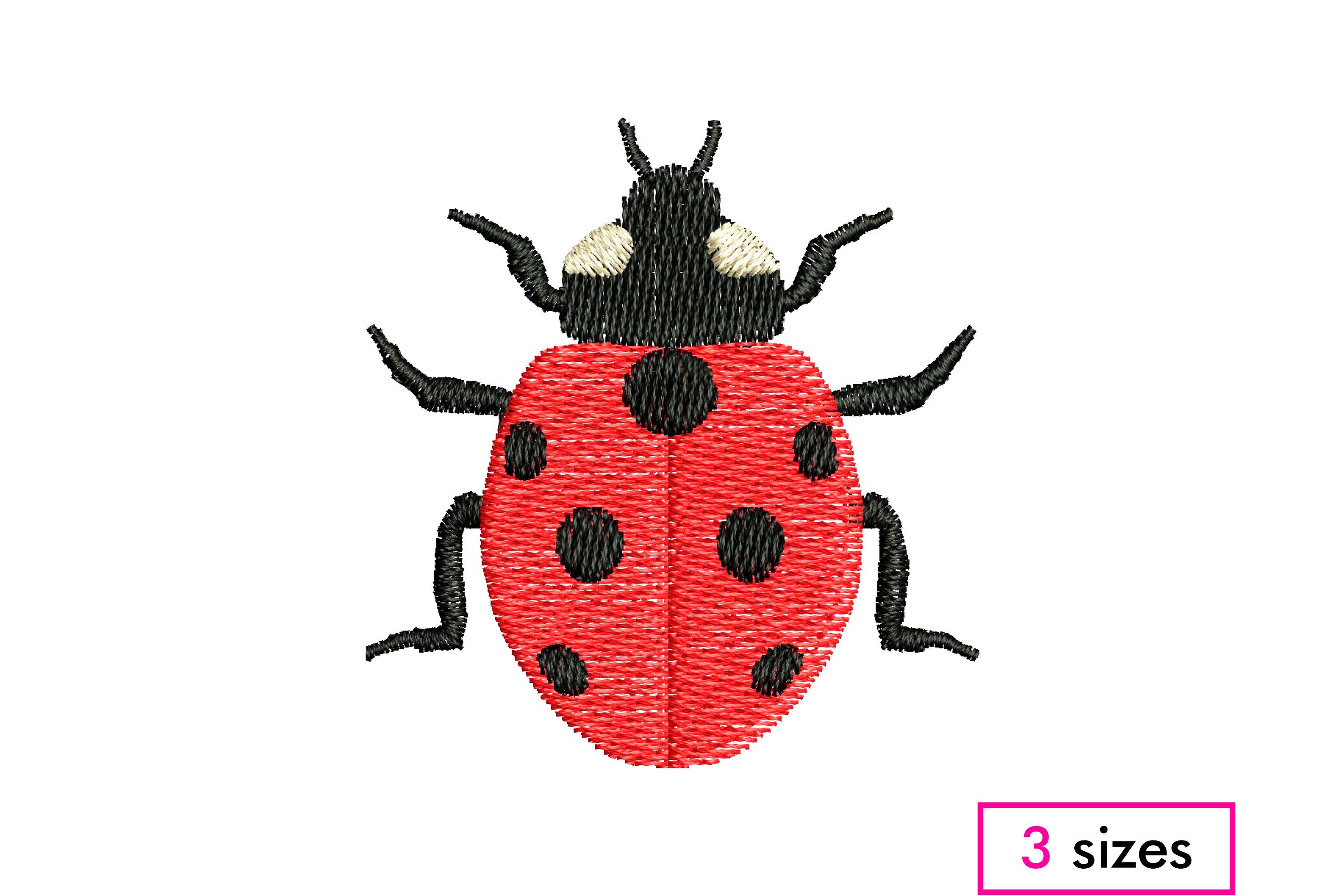 Mini Ladybug Machine Embroidery Design Realistic Ladybug - Etsy