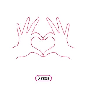 Mini Hands Heart Machine Embroidery Design – Heart Shaped Hands – Quick ...