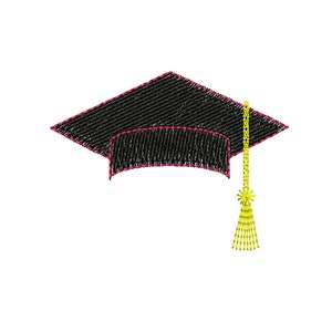 Mini Graduation Cap Machine Embroidery Design - INSTANT DOWNLOAD - Etsy