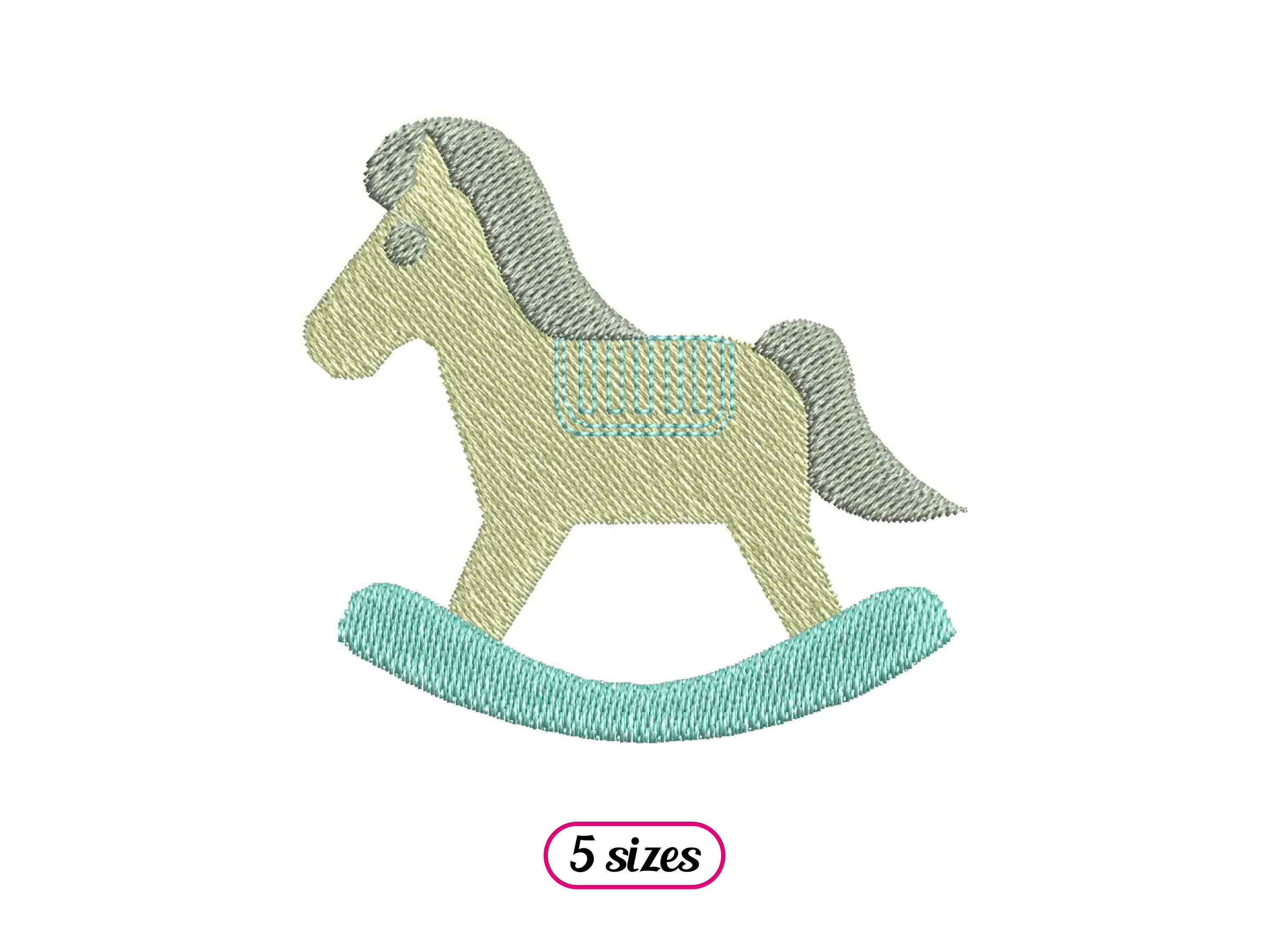 Rocking Horse Machine Embroidery Design - 5 Sizes - INSTANT DOWNLOAD - Etsy