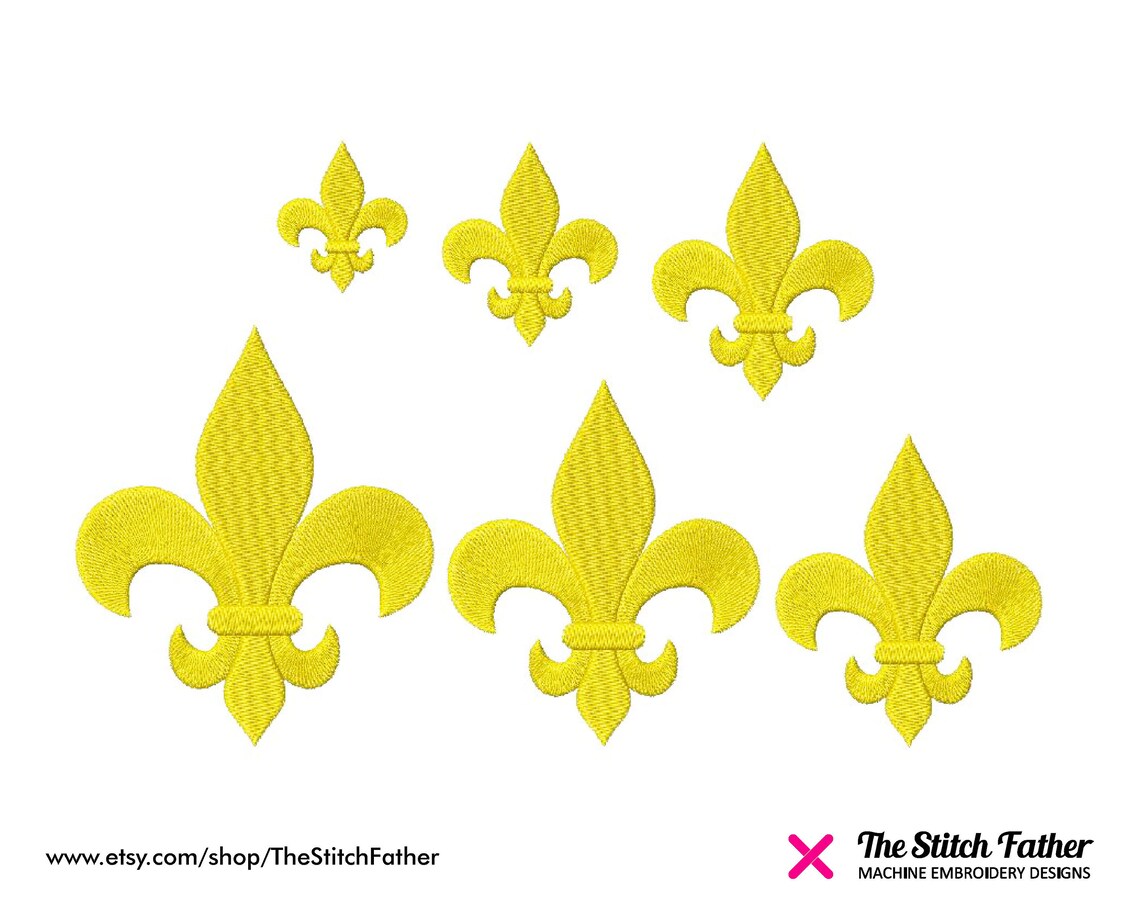 Fleur De Lis Machine Embroidery Fleur De Lis Filled Symbol - Etsy