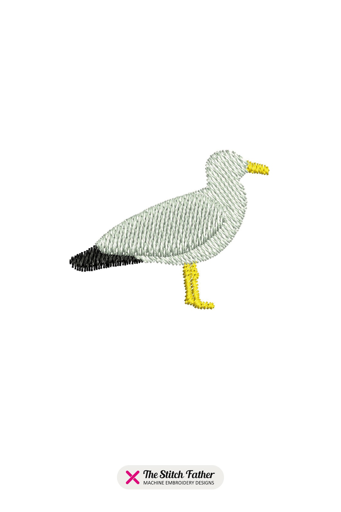Mini Seagull Machine Embroidery Design – Tiny Seagull Fill Stitch - Sea ...