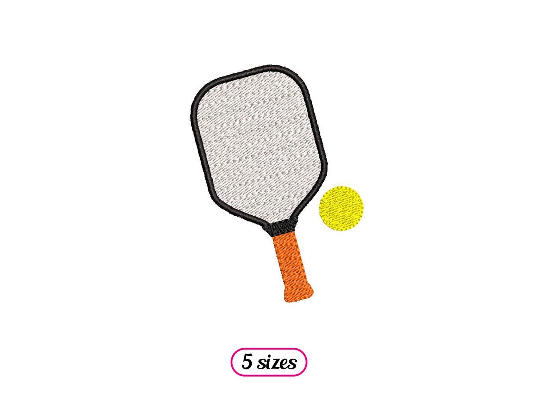 Pickleball Racket Machine Embroidery Design - 5 Sizes - INSTANT ...