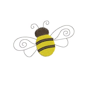 Cute Flying Bee Machine Embroidery Design - 5 Sizes - INSTANT DOWNLOAD ...