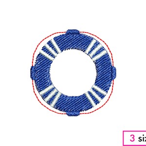 Mini Life Ring Machine Embroidery Design Life Preserver - Etsy