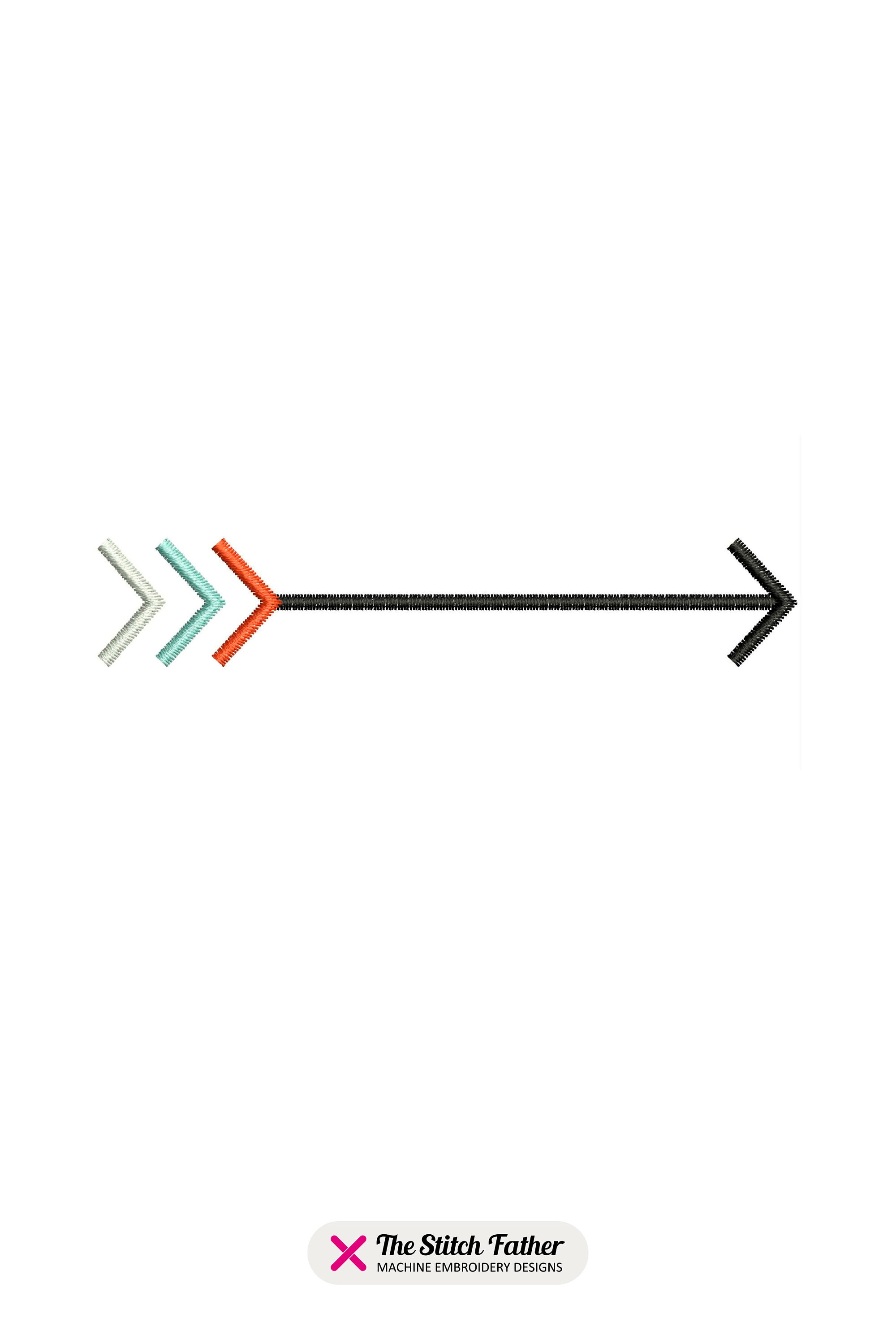 Tricolor Arrow Machine Embroidery Design - 6 Sizes - INSTANT DOWNLOAD ...