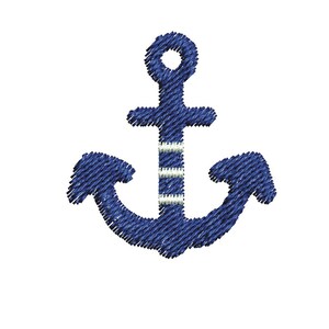 Mini Anchor Machine Embroidery Design – Nautical Pattern Sea – Navy ...