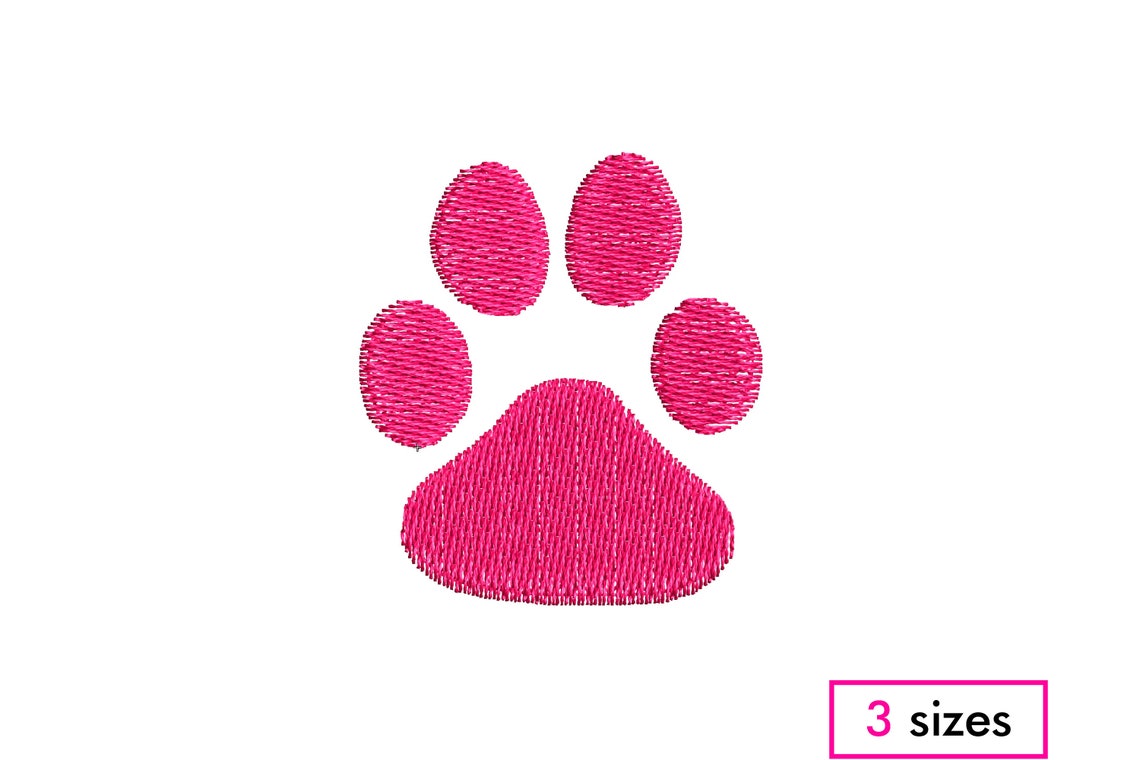 Mini Dog Print Machine Embroidery Design Pet Dog Paw Print - Etsy