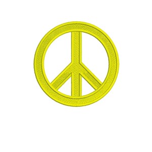 Mini Peace Symbol Fill Stitch Machine Embroidery Design - 7 Sizes ...