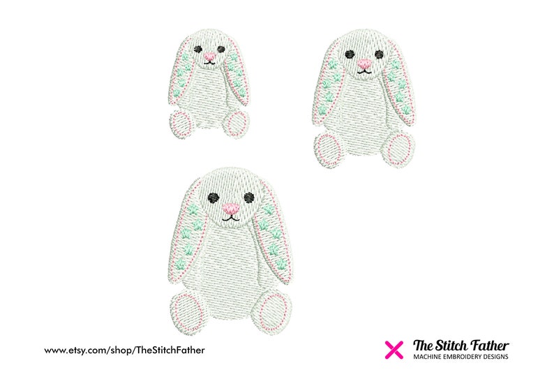 Mini Rabbit Machine Embroidery Design Cute Toy Rabbit Soft - Etsy