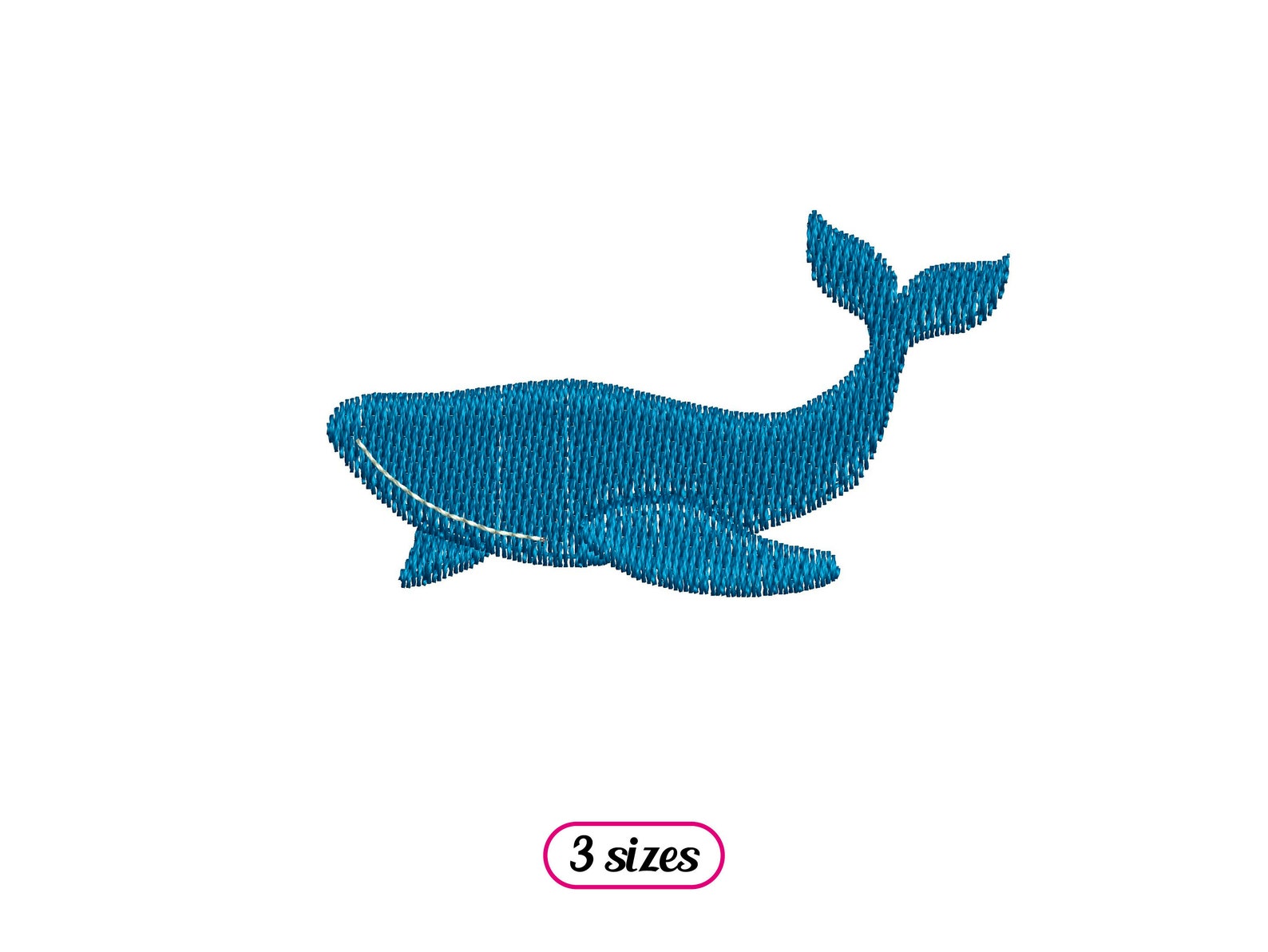 Mini Whale Silhouette Machine Embroidery Design – Small Whale Shape ...